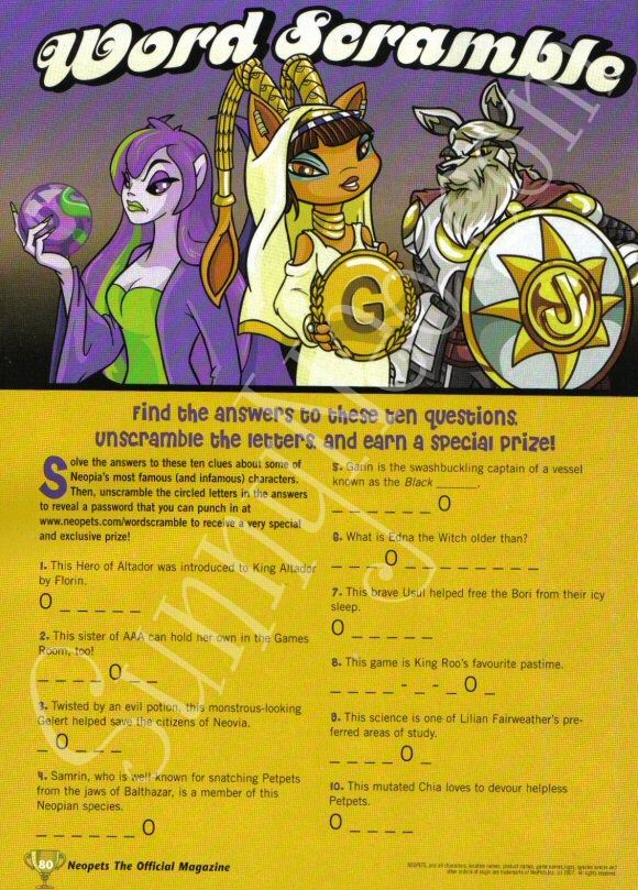 SunnyNeo - Word Scramble: Magazine 26